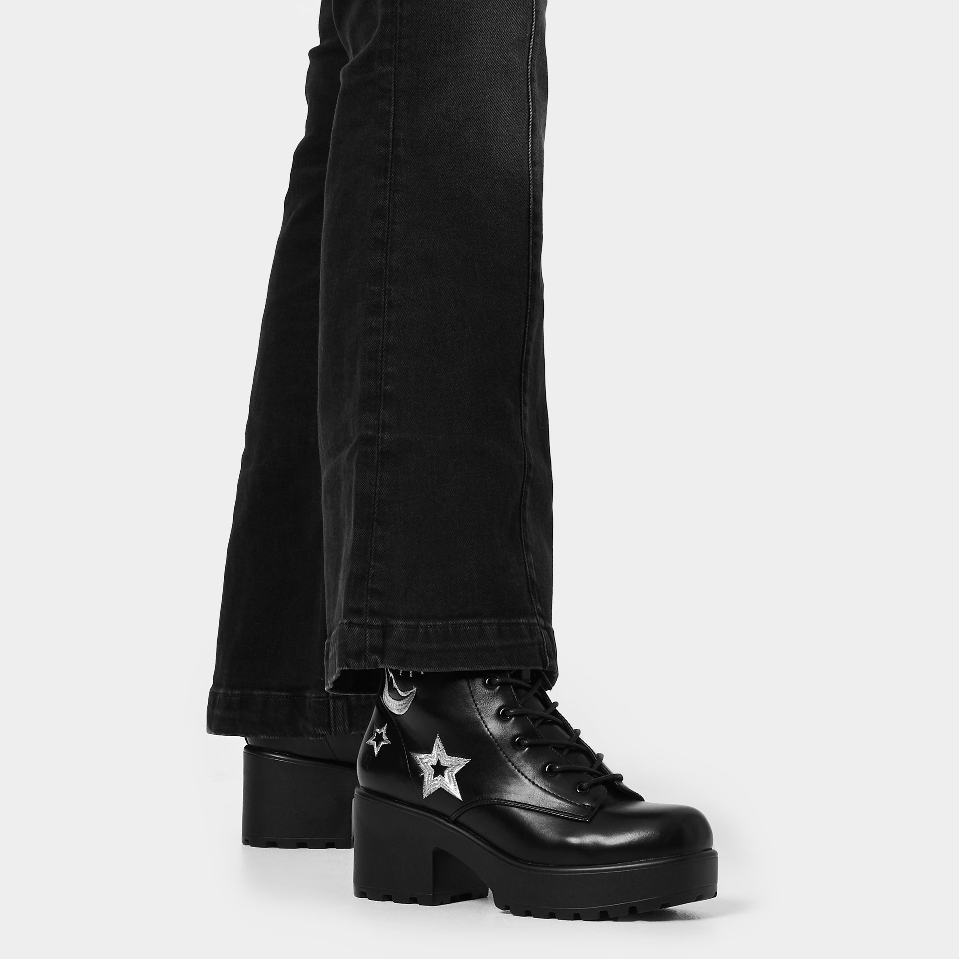 Astro Silver Star & Moon Chunky Boots – KOI footwear