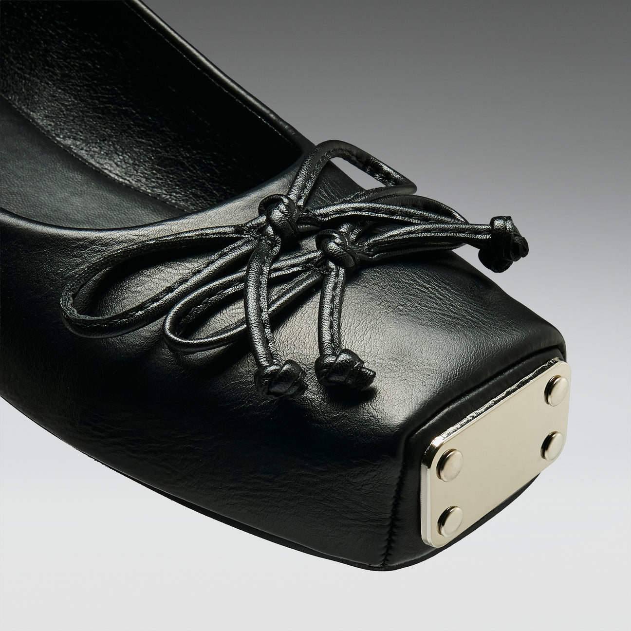 Blithe Metal Toe Ballet Flats- Black – KOI footwear