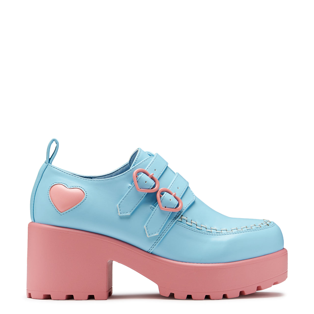 Cotton Candy Dreamscape Oxford Platform Shoes - Blue – KOI footwear