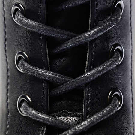 Black Leather Chunky Platform Military Boots in size 10 – KOI footwear