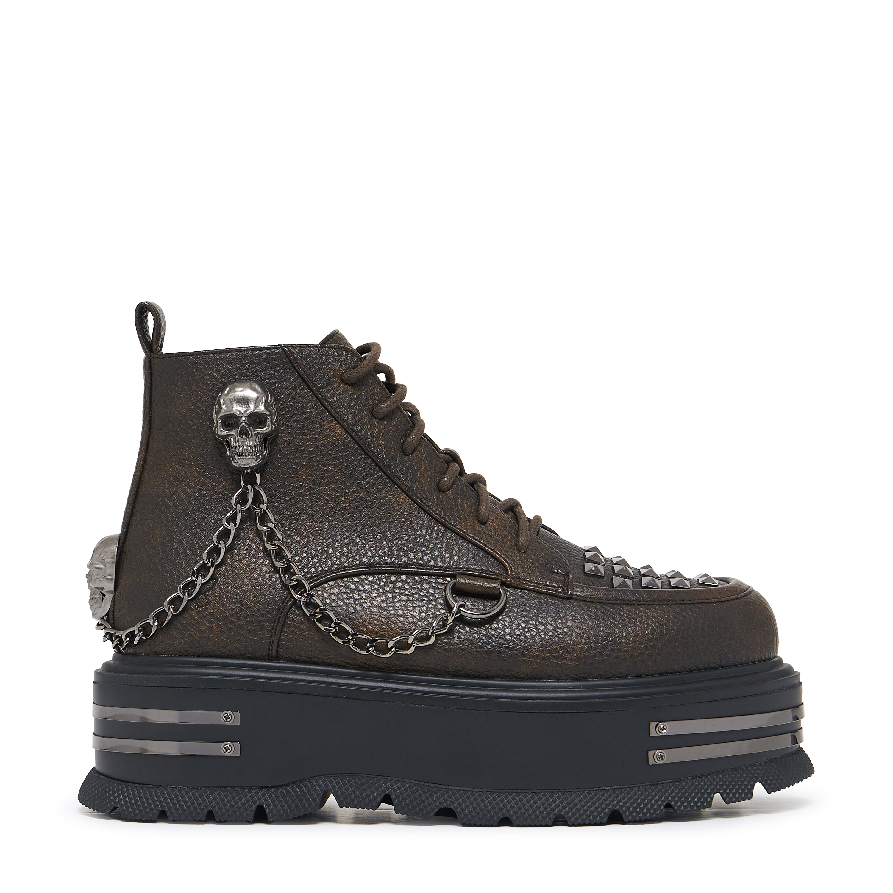 Chained Up Envy Skull Hardware Platform Boots – KOI footwear