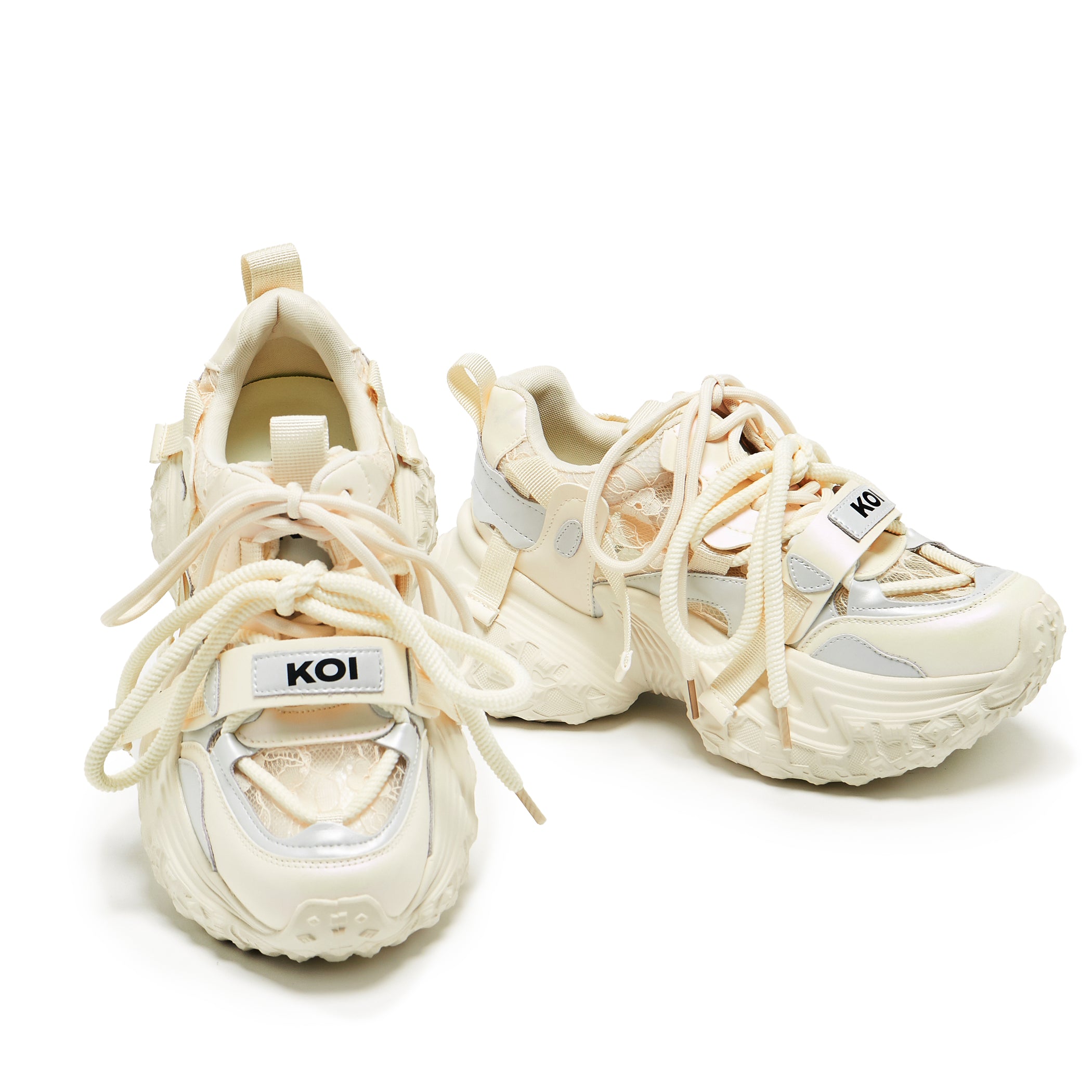 Frozen Shores Mega Chunky Trainers - Vanilla – KOI footwear