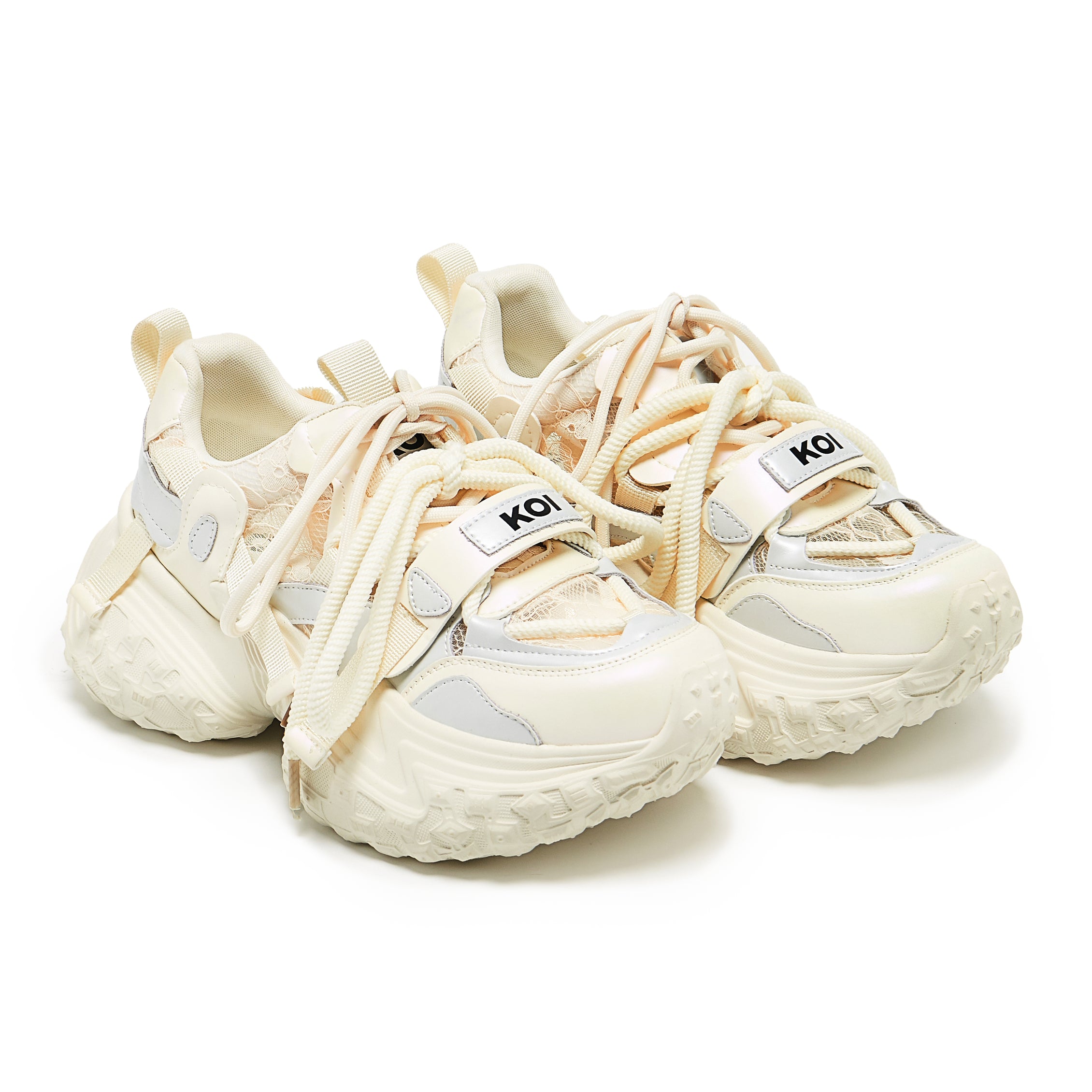 Frozen Shores Mega Chunky Trainers - Vanilla – KOI footwear
