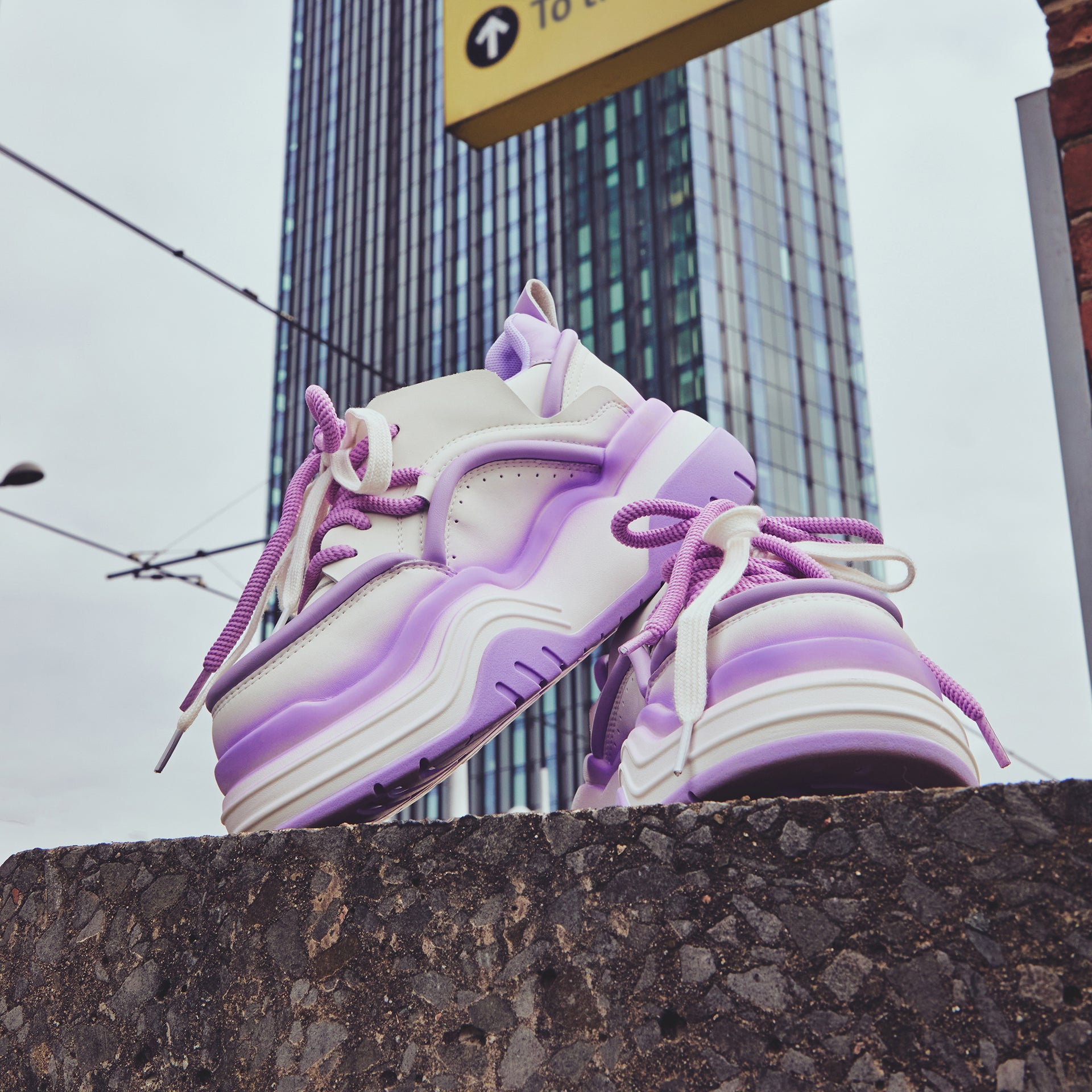 Neon Reef Platform Trainers - Violet – KOI footwear