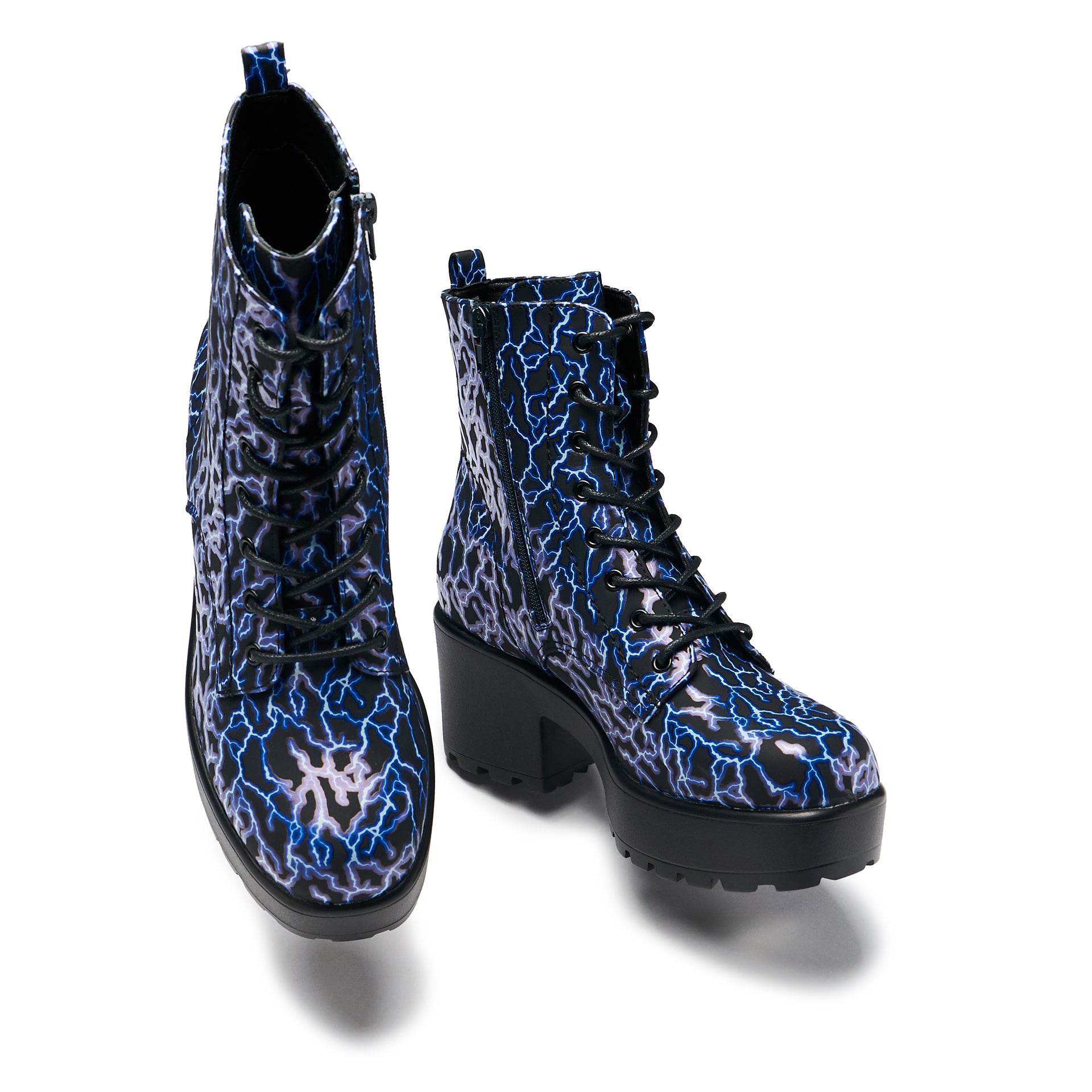 Lightning Skies Military Platform Boots – KOI footwear