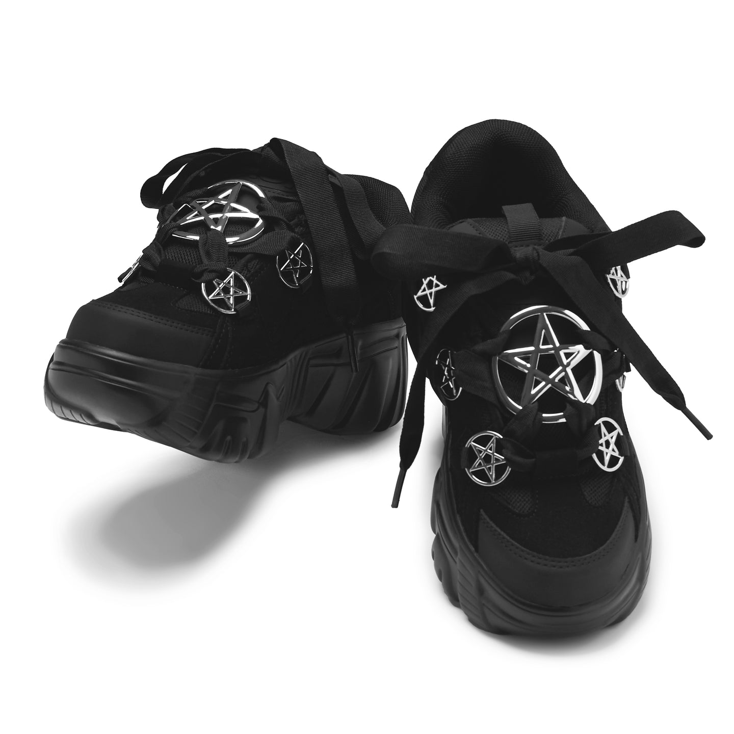 Necromancer Chunky Platform Trainers - Black – KOI footwear
