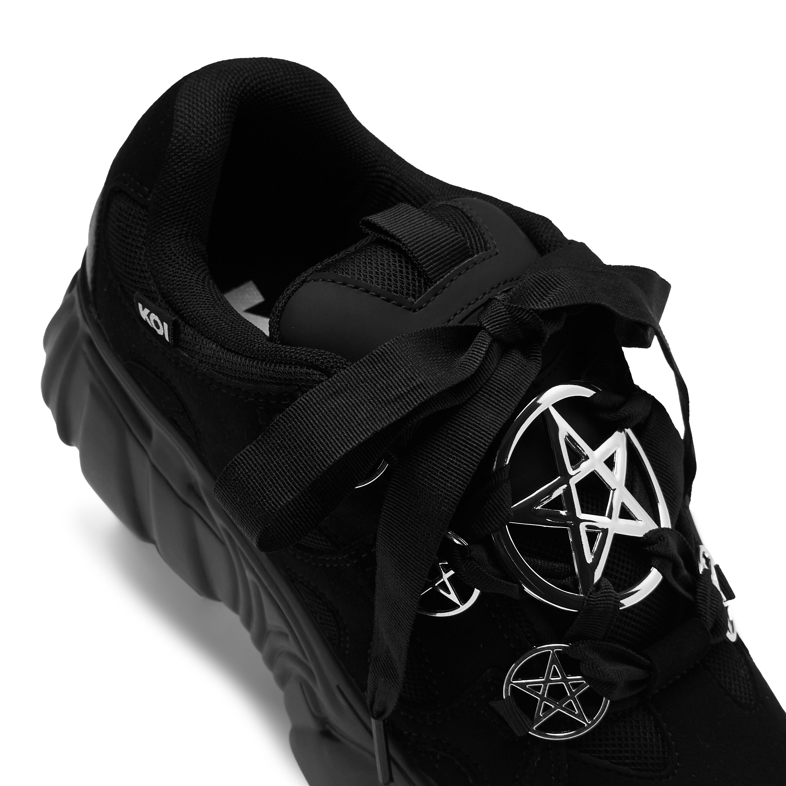 Necromancer Chunky Platform Trainers - Black – KOI footwear