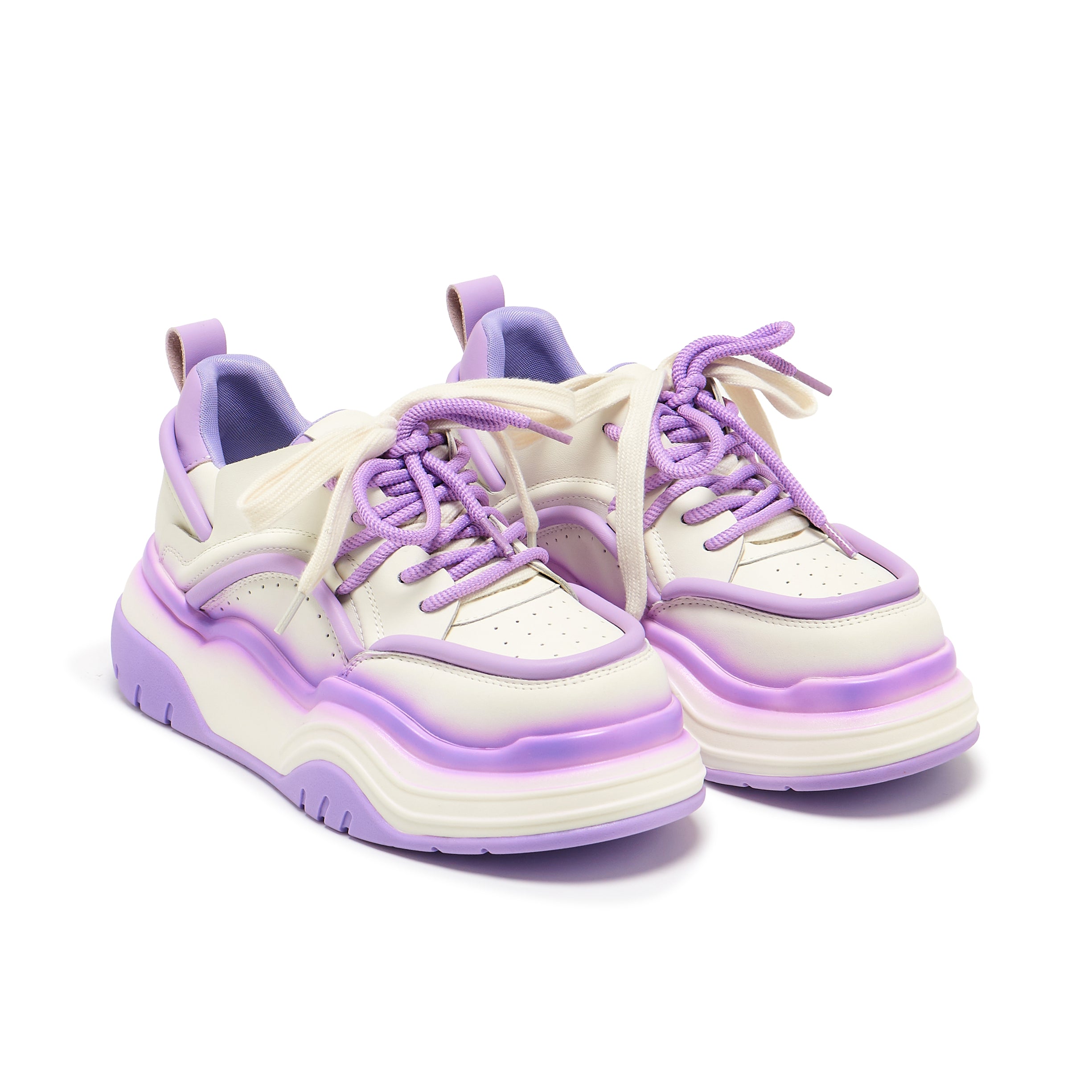 Neon Reef Platform Trainers - Violet – KOI footwear