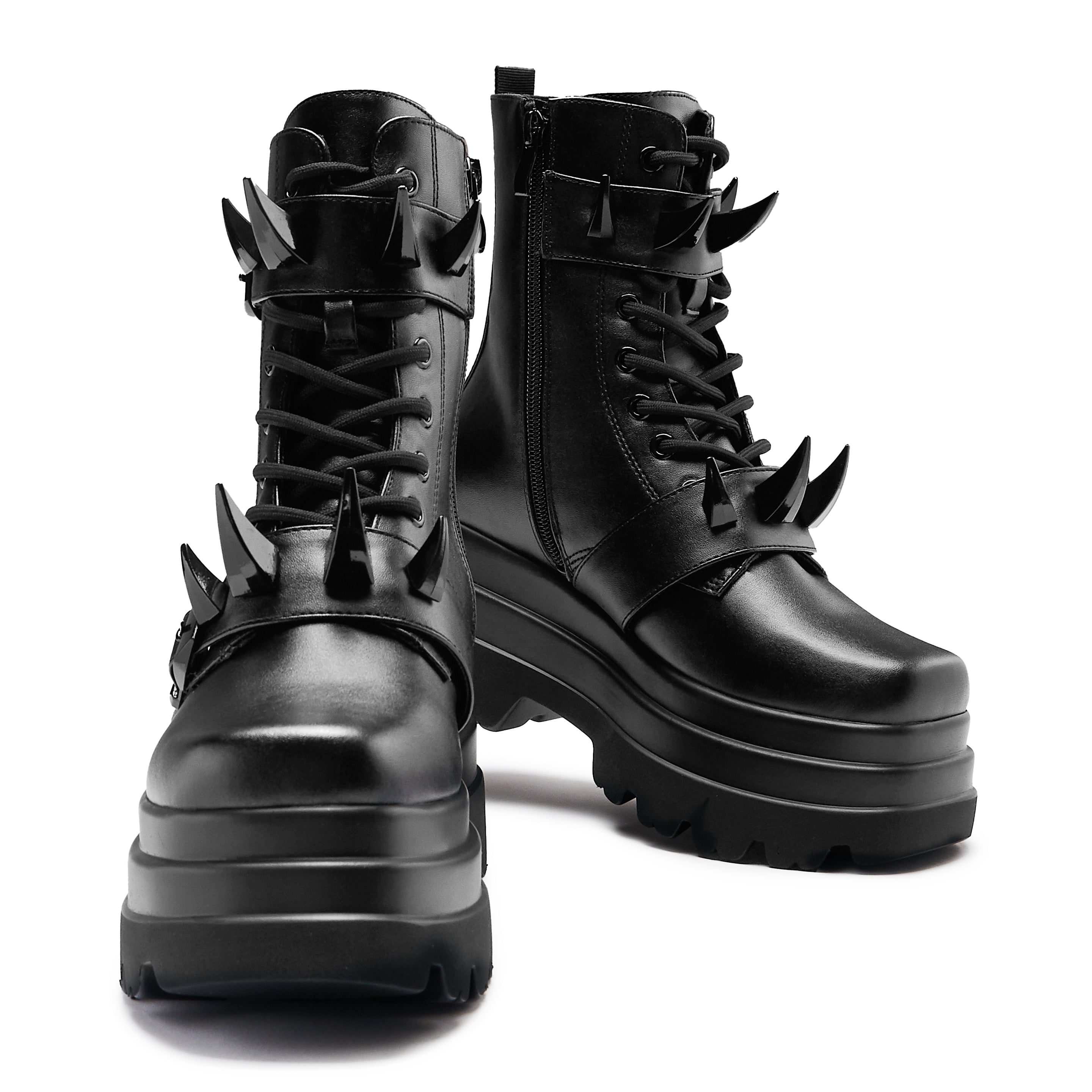 Santoku Trident Spike Platform Boots - Black – KOI footwear