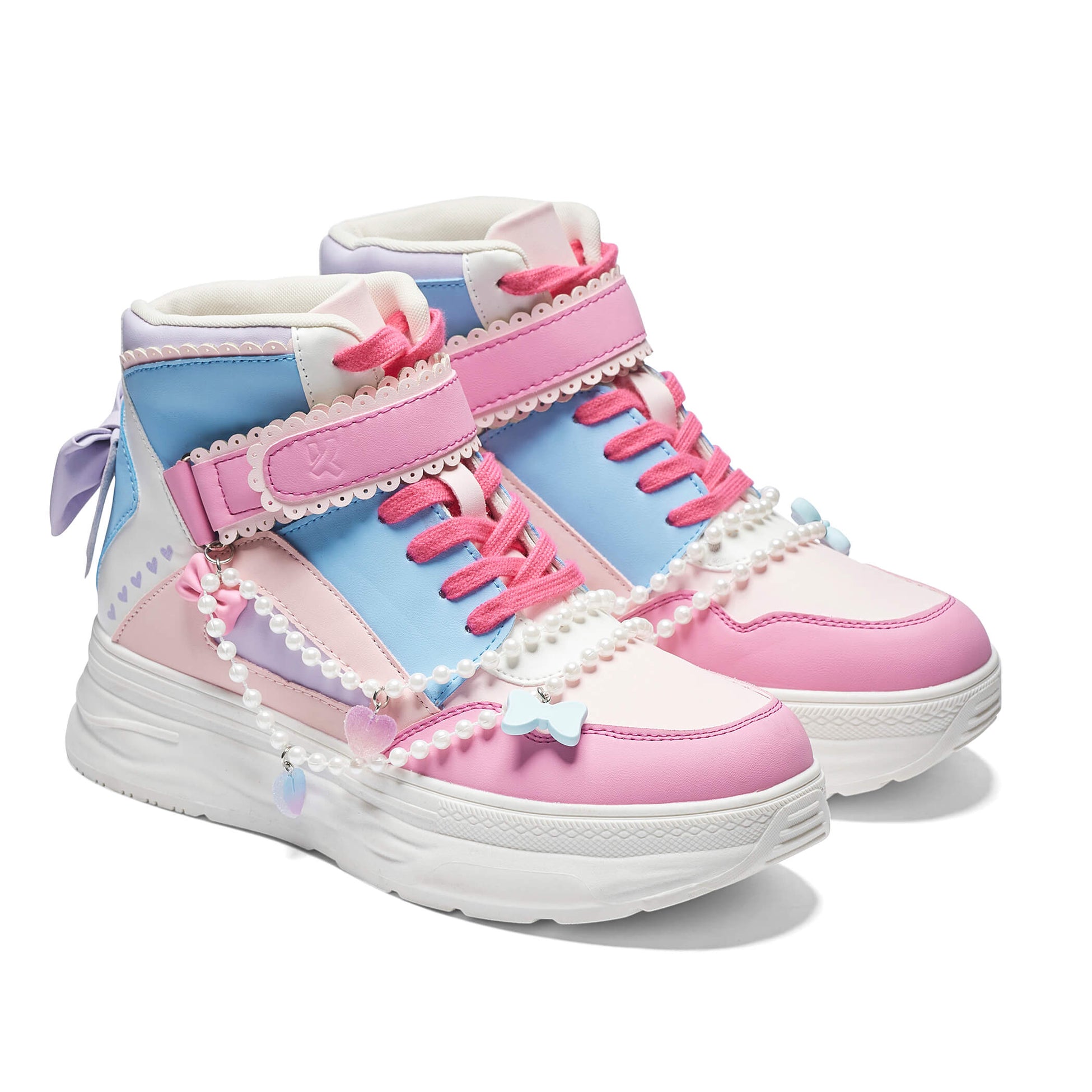 Sugar Wishes Chunky Hi Top Trainers - Pastel Multi – KOI footwear