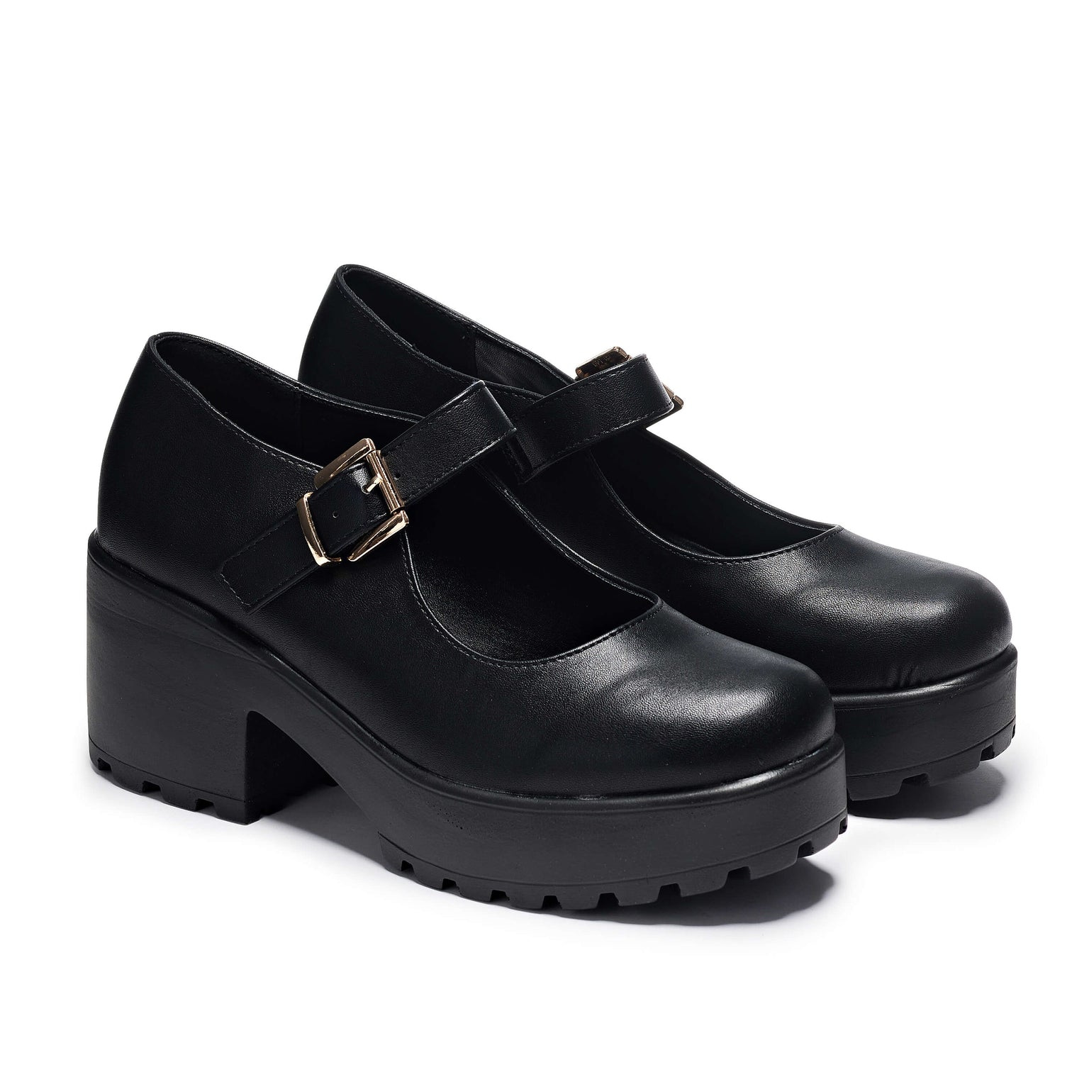 Black Chunky Platform Mary Jane Shoes – KOI footwear