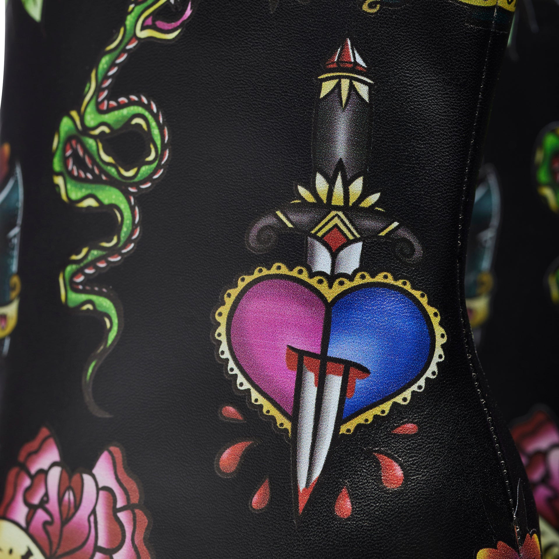 Verdict of a Serpent & Dagger Heeled Boots - Black – KOI footwear