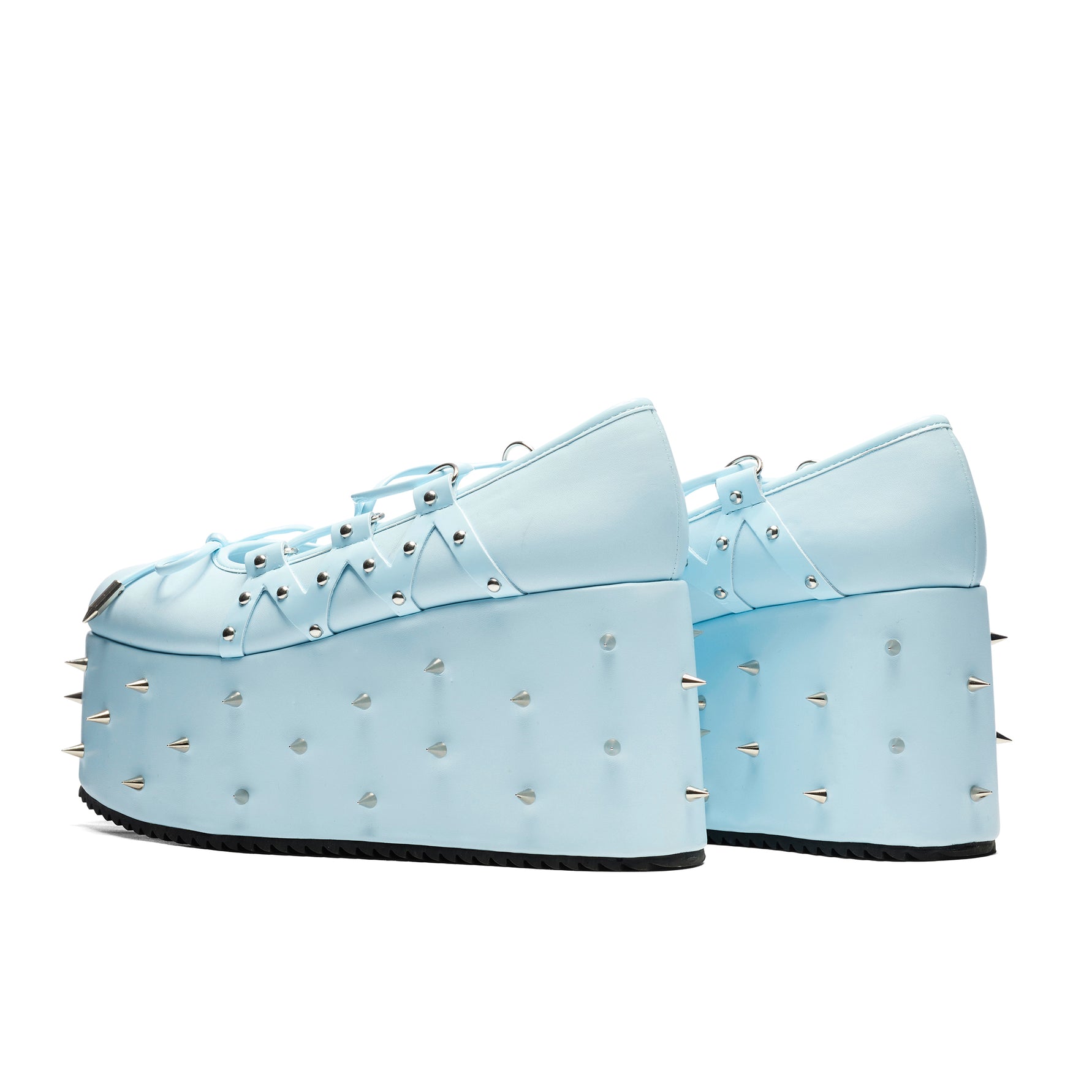 Zorina Lace Up Platform Ballet Shoes - Blue – KOI footwear