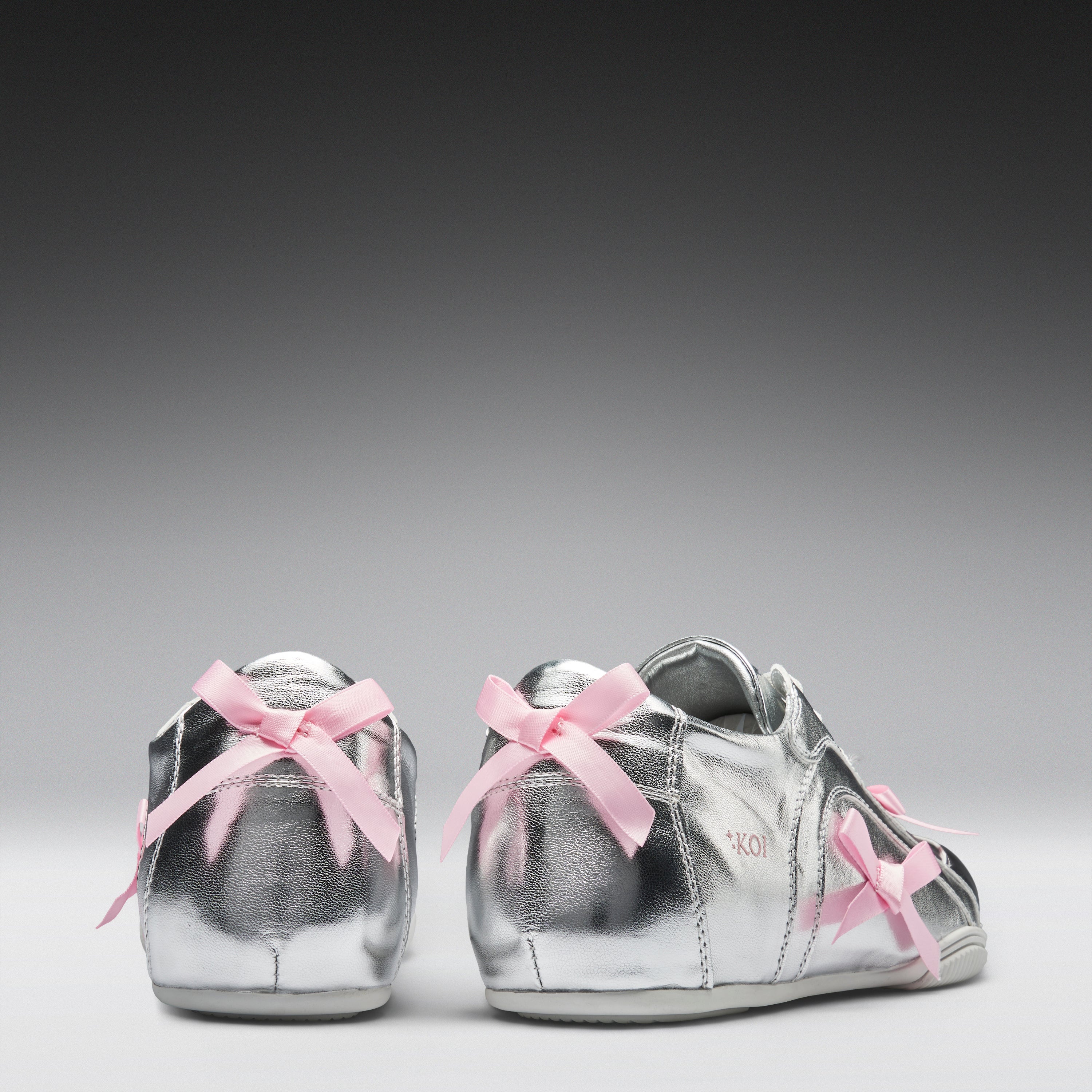 Bambalina Cat Lace up Bow Pumps- Silver – KOI footwear