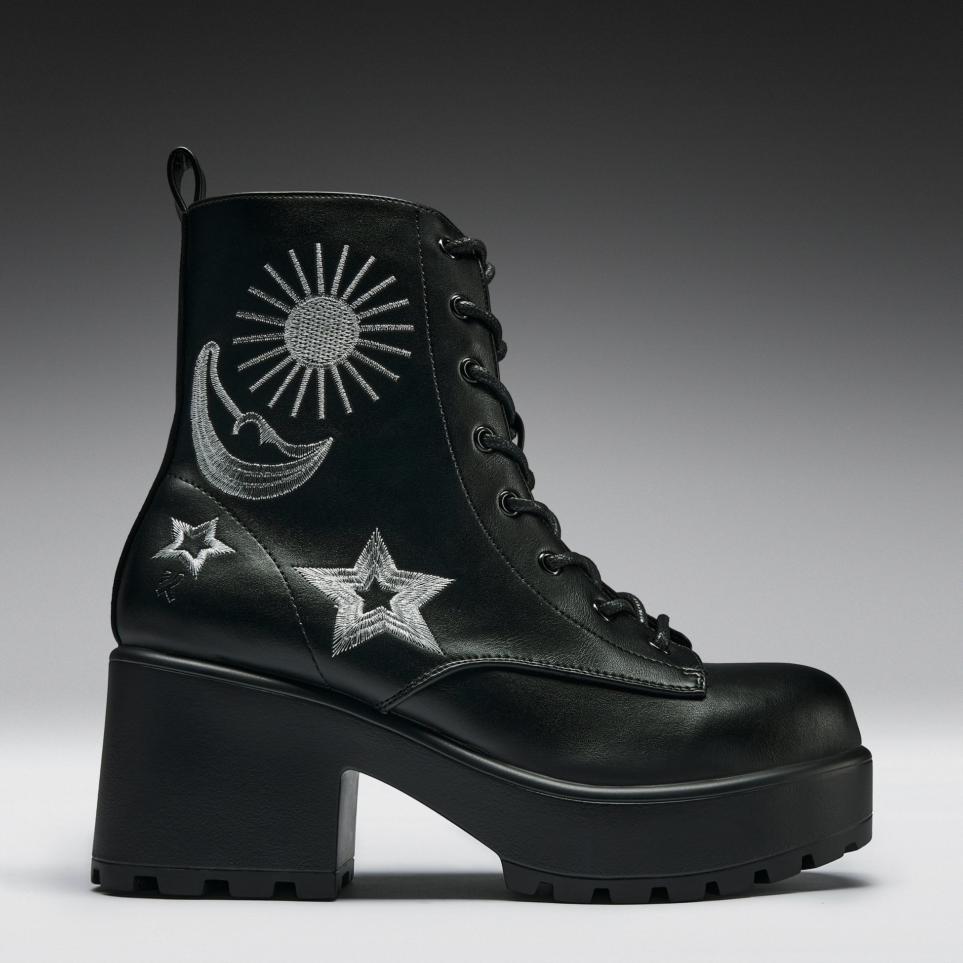 Astro Silver Star & Moon Chunky Boots – KOI footwear