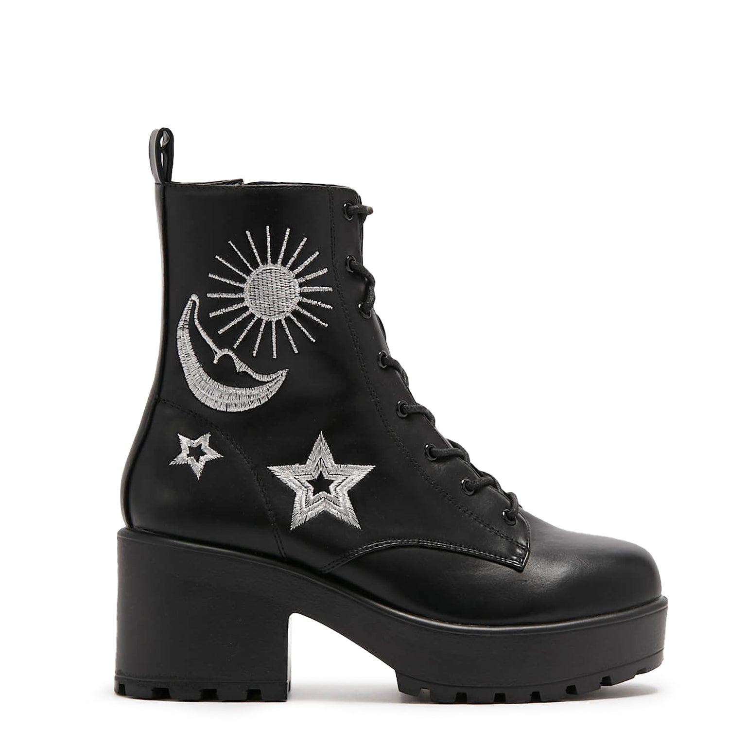 Astro Silver Star & Moon Chunky Boots – KOI footwear
