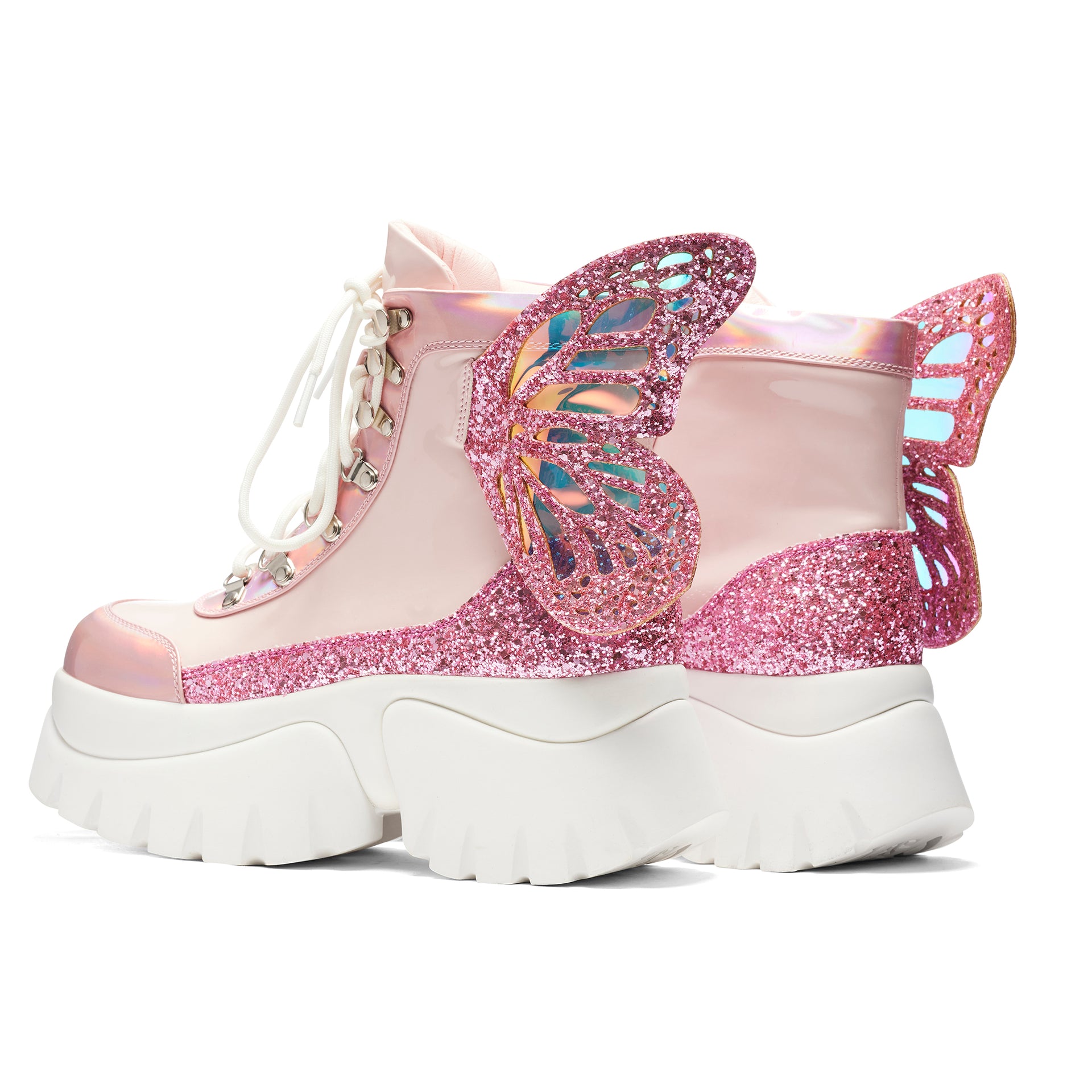 Wings of a Bubblegum Eyed Pixie Boots – KOI footwear
